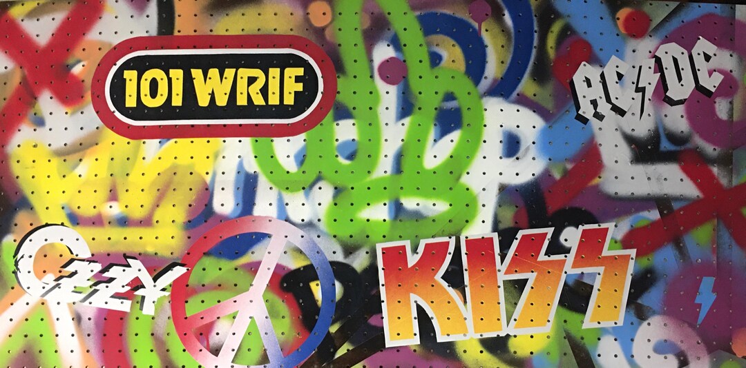 Graffiti Rock & Roll Custom Mural – 1 of a Kind, Garage/man Cave Wall ...