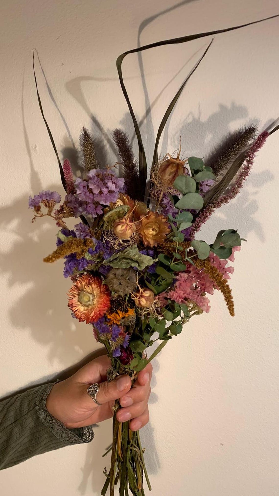 Organic Dried Flower Bouquet - Etsy