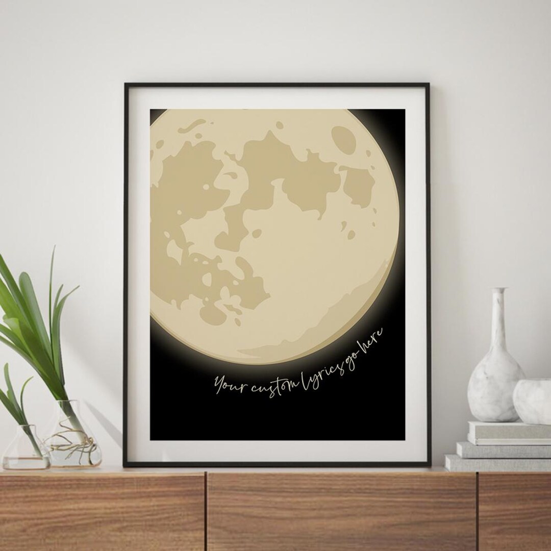 Custom Song Lyric Art Print, Personalized Music Quote Poster, Modern ...