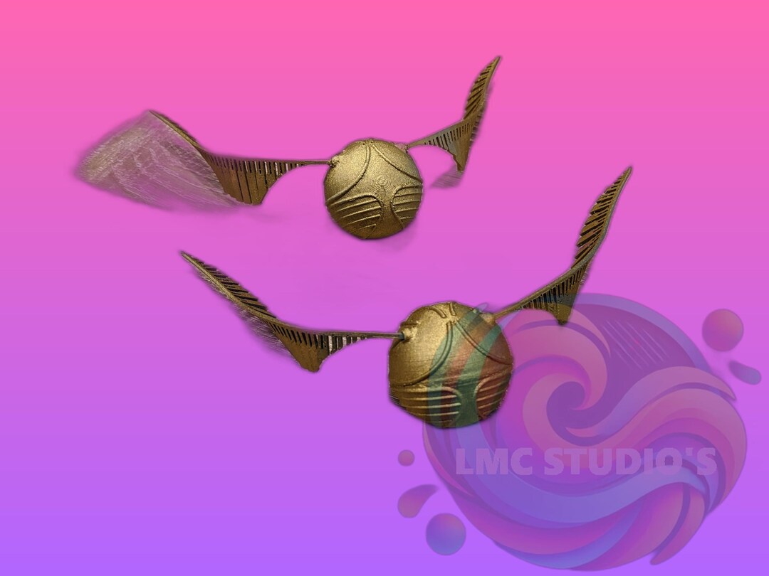 3D Printable Golden Snitch - Harry Potter - From Two Part in STL ...