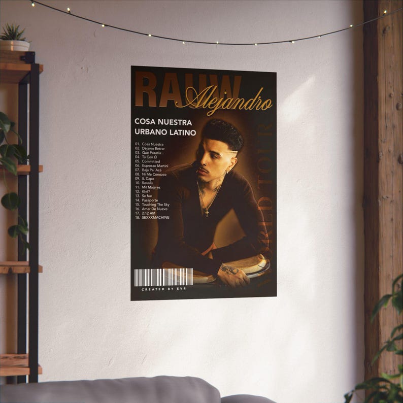Rauw Alejandro - Cosa Nuestra Inspired, Magazine Cover Poster, Music ...