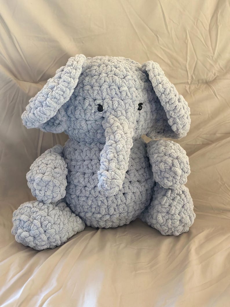 Jumbo Crocheted Elephant Stuffed Animal - Etsy