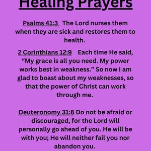 Healing Bible Verses Wall Art: Christian Scripture Print (digital ...