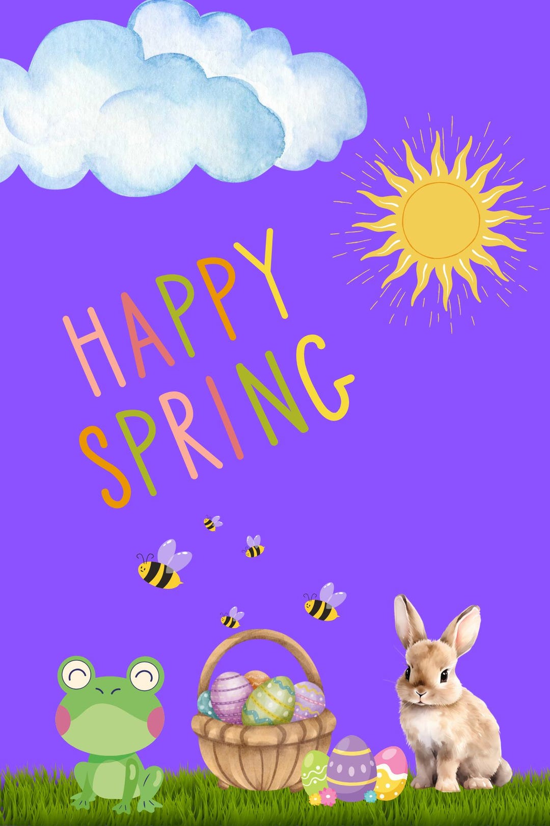 Happy Spring Frameable Art 8.5" X 11" - Etsy