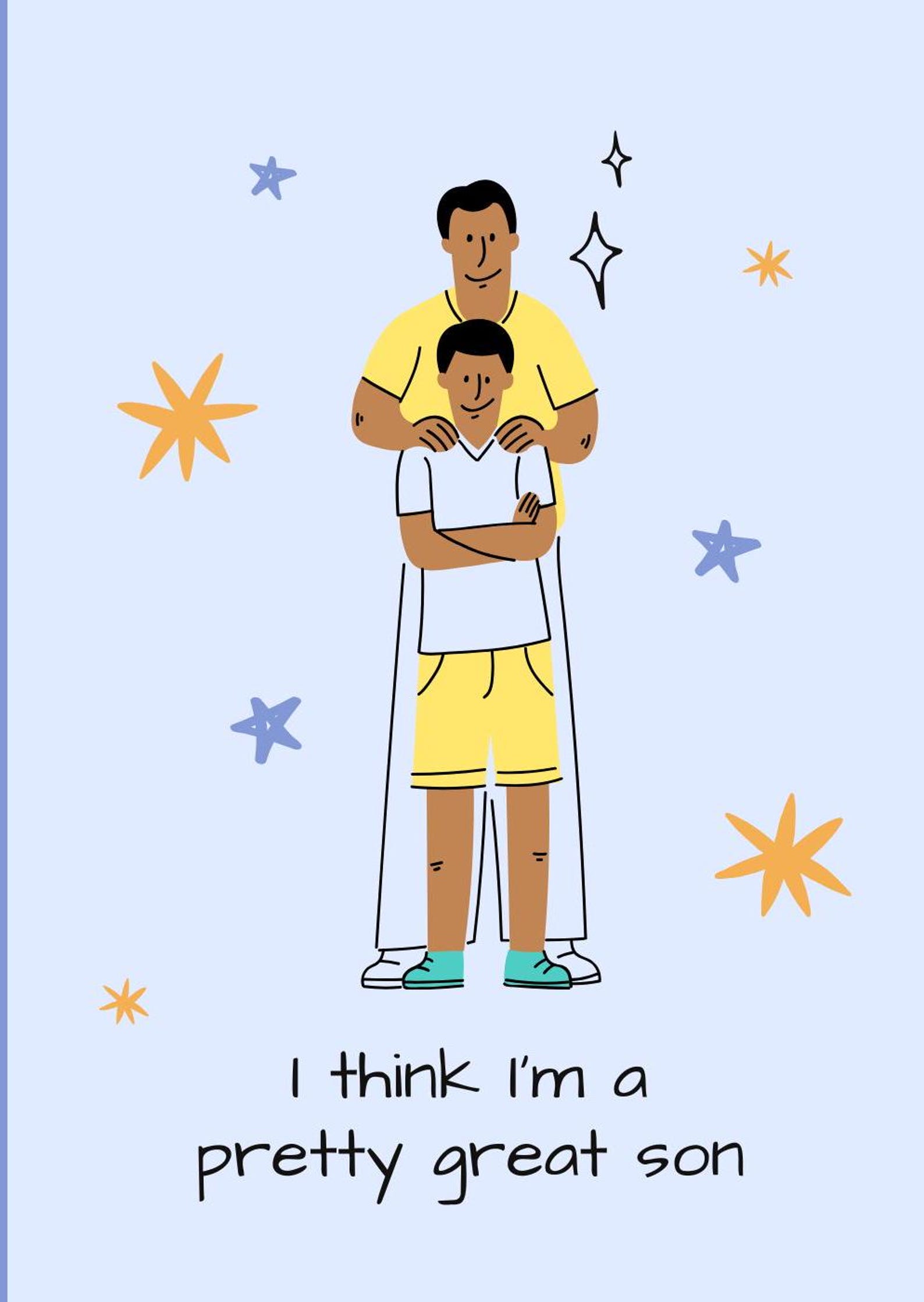 Printable Father's Day Card Instant Download, Pretty Great Dad Card for ...