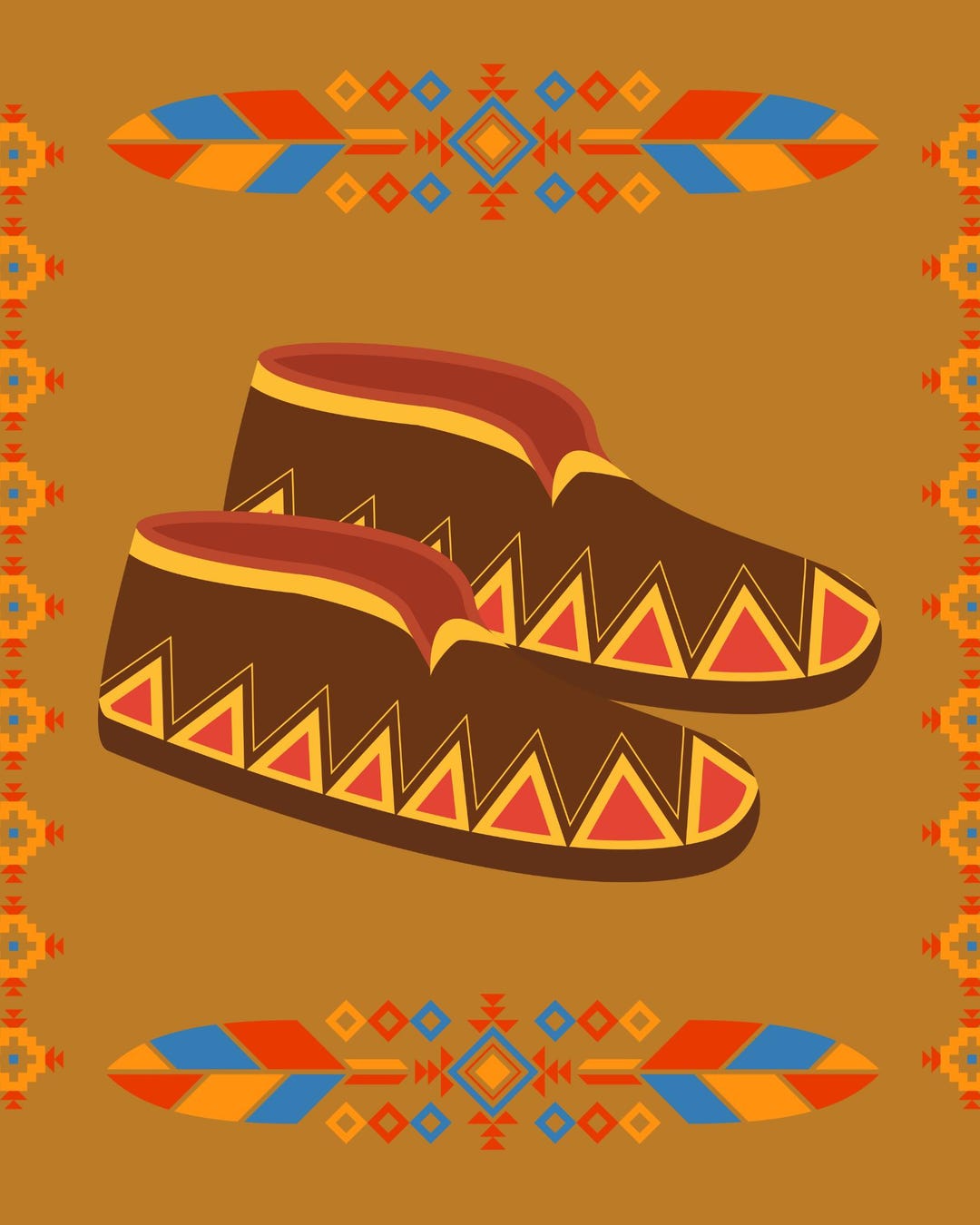 Native American Moccasins Print: Indigenous Heritage Wall Art, 16x20 - Etsy