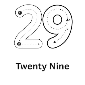 Number Tracing 21-30 Worksheets: Preschool Early Learning (printable ...