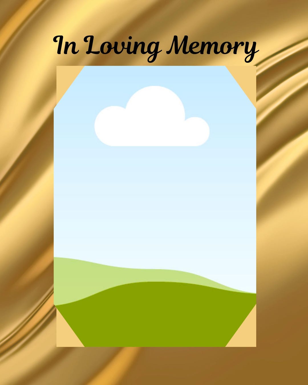 Gold in Loving Memory Picture Frame: Funeral Memorial Photo Display - Etsy