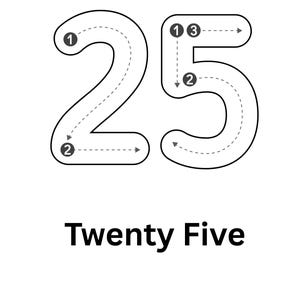 Number Tracing 21-30 Worksheets: Preschool Early Learning (printable ...