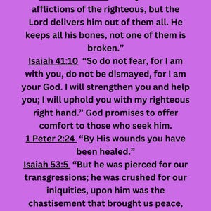 Christian Scripture Wall Art: Healing Bible Verses (digital Download ...