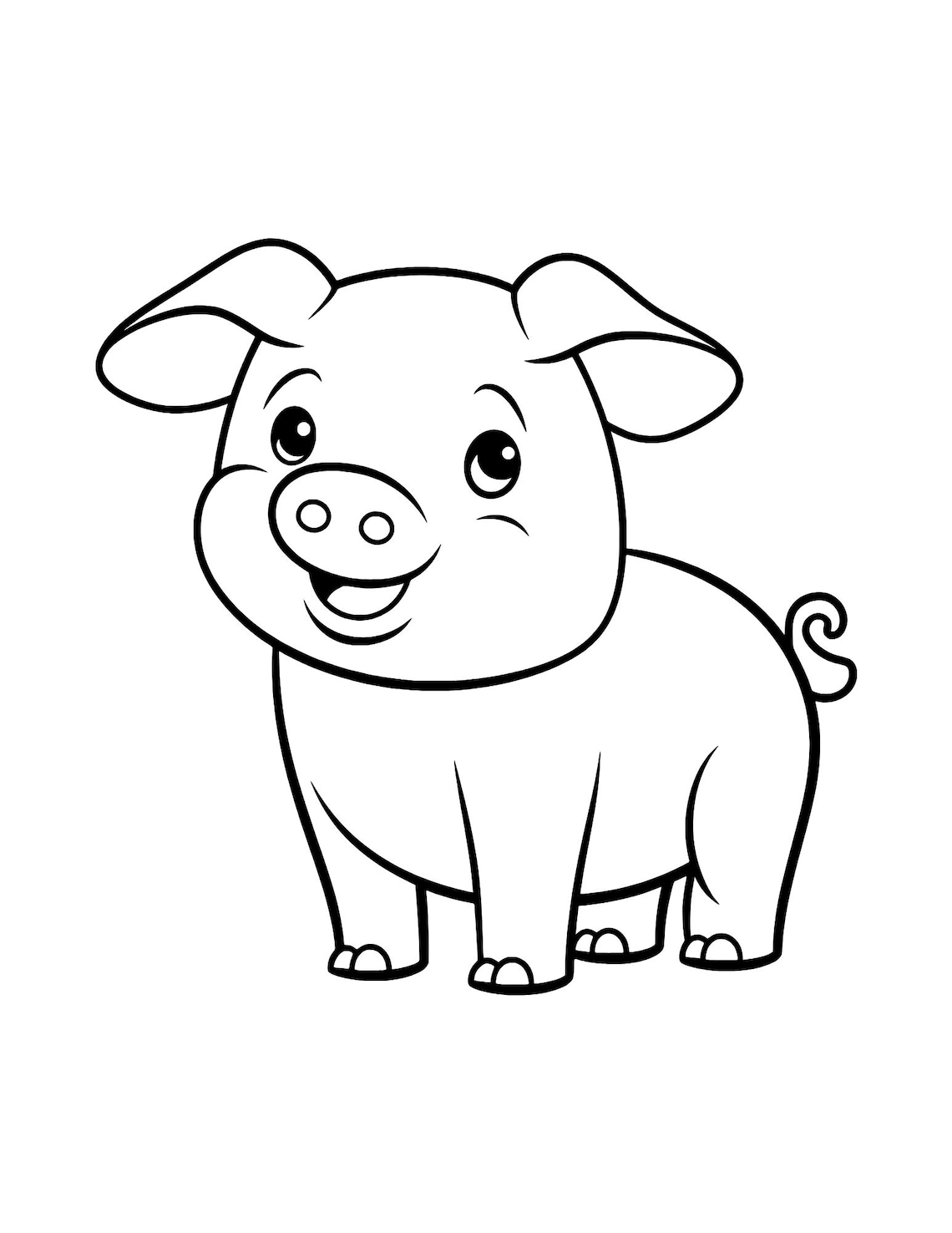 Barn Animal Coloring Pages | Farm Animals Printable | Rooster, Cow, Pig ...
