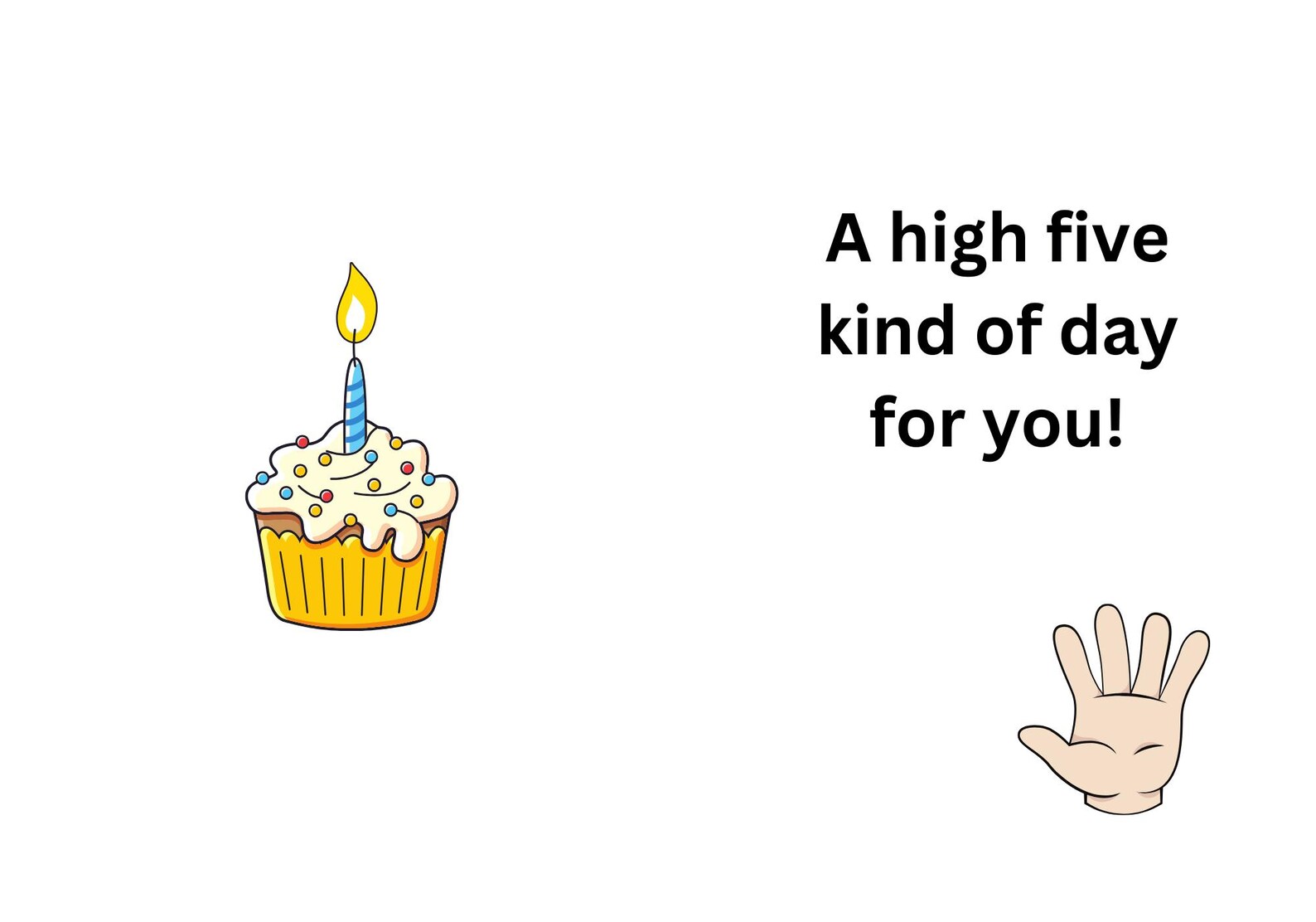 5th Birthday Card for Boy, "hope It's a High-five Kind of Day!, Fun and ...