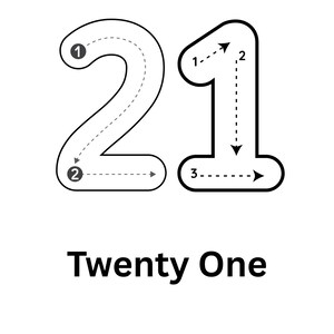 Number Tracing 21-30 Worksheets: Preschool Early Learning (printable ...