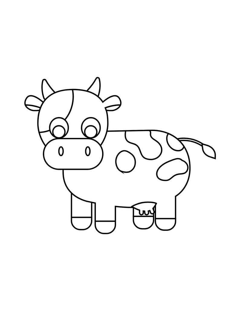 Barn Animal Coloring Pages | Farm Animals Printable | Rooster, Cow, Pig ...