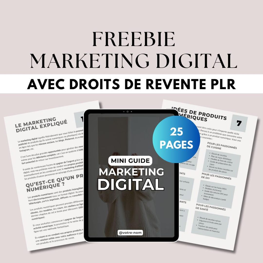 Digital Marketing Freebie, Digital Product With PLR Resale Rights ...
