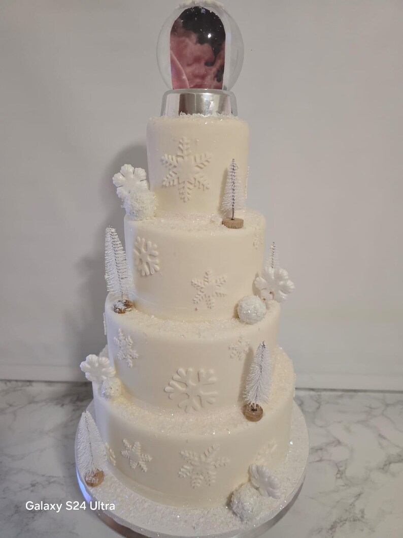 Fake Cake, Dummy Cake, 4 Tier Fondant Cake Winter Wonderland Cake - Etsy
