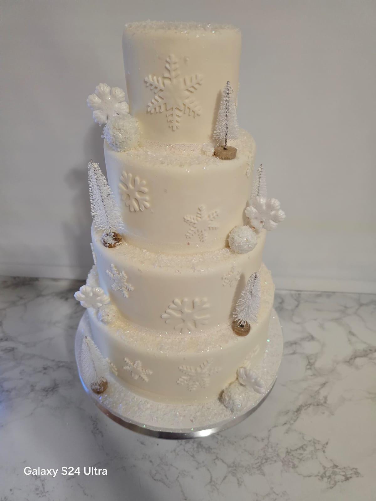 Fake Cake, Dummy Cake, 4 Tier Fondant Cake Winter Wonderland Cake - Etsy