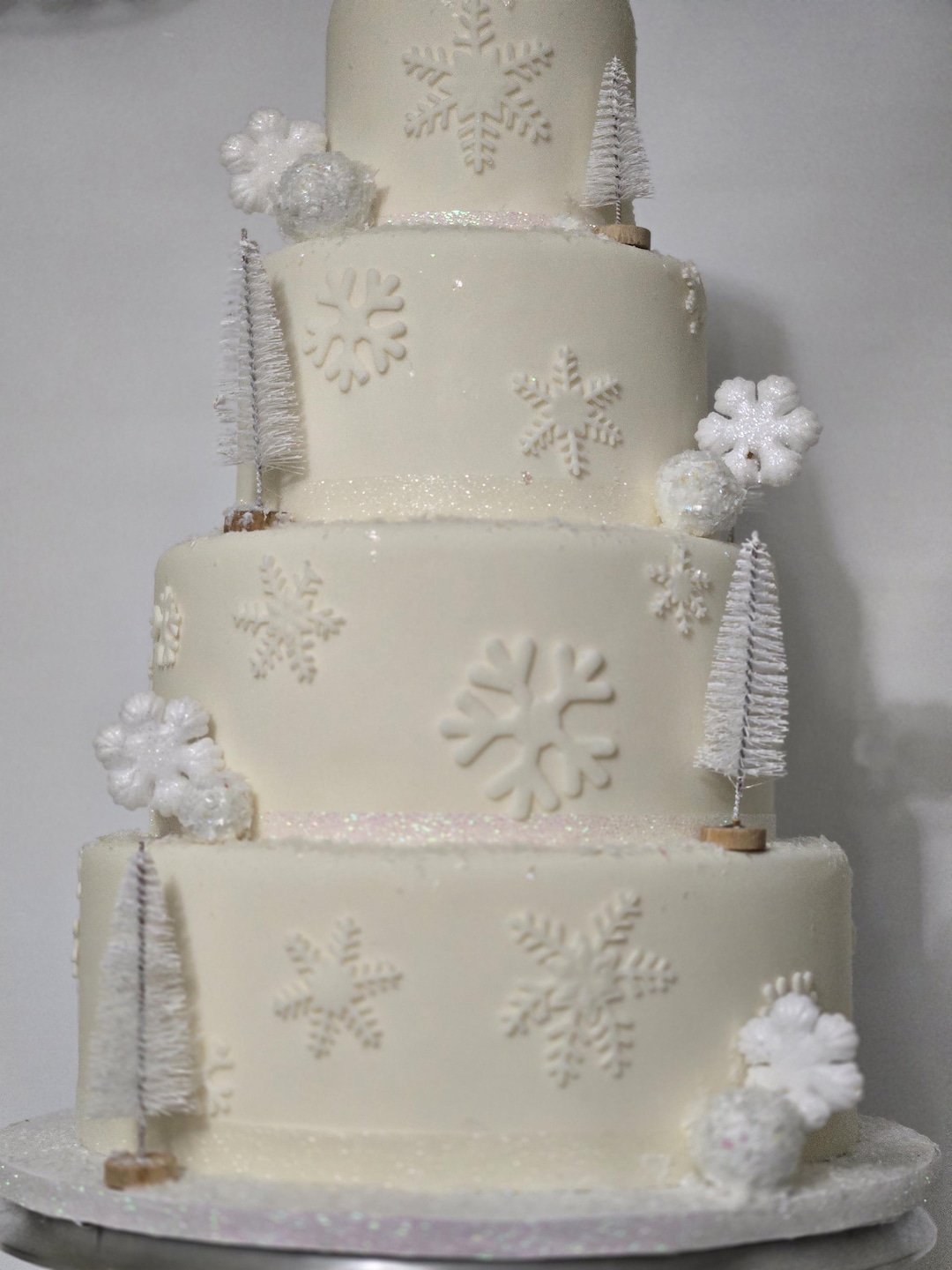 Fake Cake, Dummy Cake, 4 Tier Fondant Cake Winter Wonderland Cake - Etsy