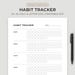Monthly Habit Tracker Printable: A4/letter Sizes (fillable PDF) - Etsy