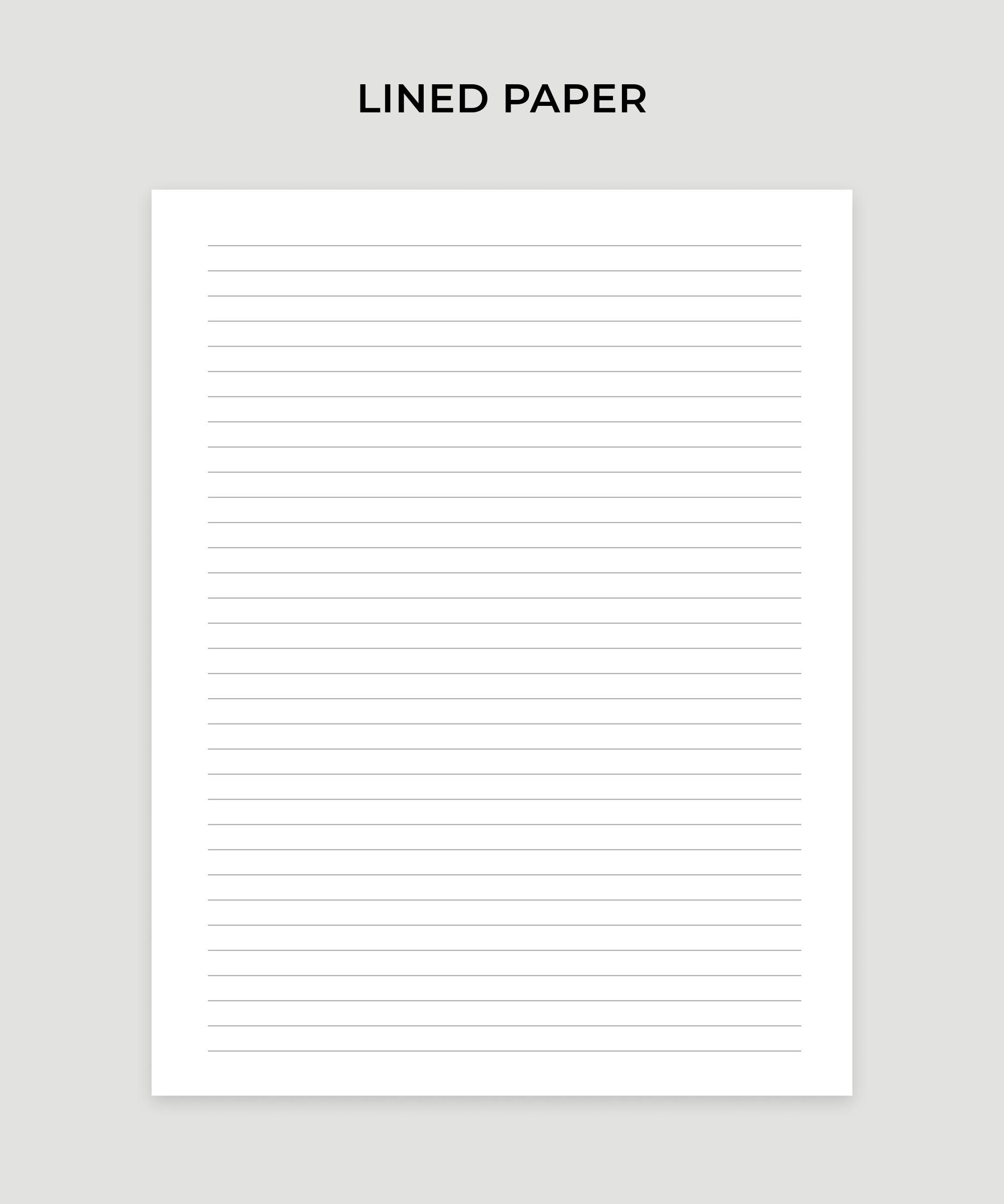 Lined Dot Grid Paper Printable, Writing Paper, Blank Notes, Study Note ...