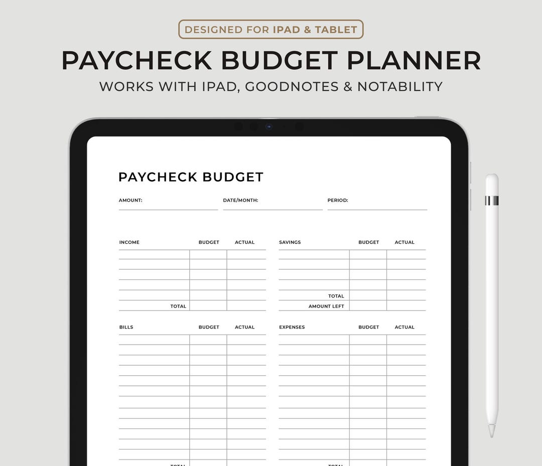 Digital Monthly Budget Planner Landscape, Budget Tracker Template ...