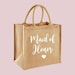 Personalised Natural Jute Bag - With Symbol - Etsy