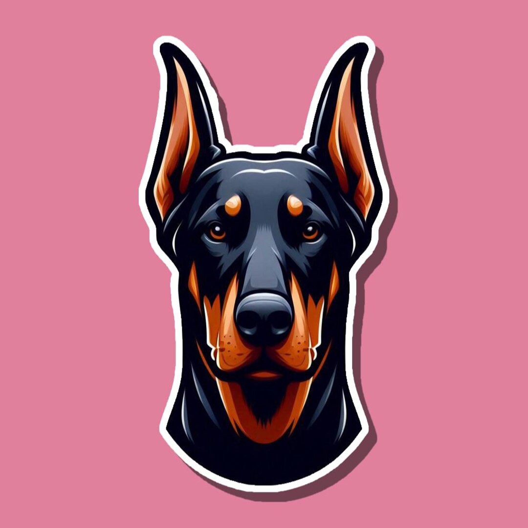 Doberman Pinscher Sticker: Bold & Loyal Waterproof Decal - Etsy