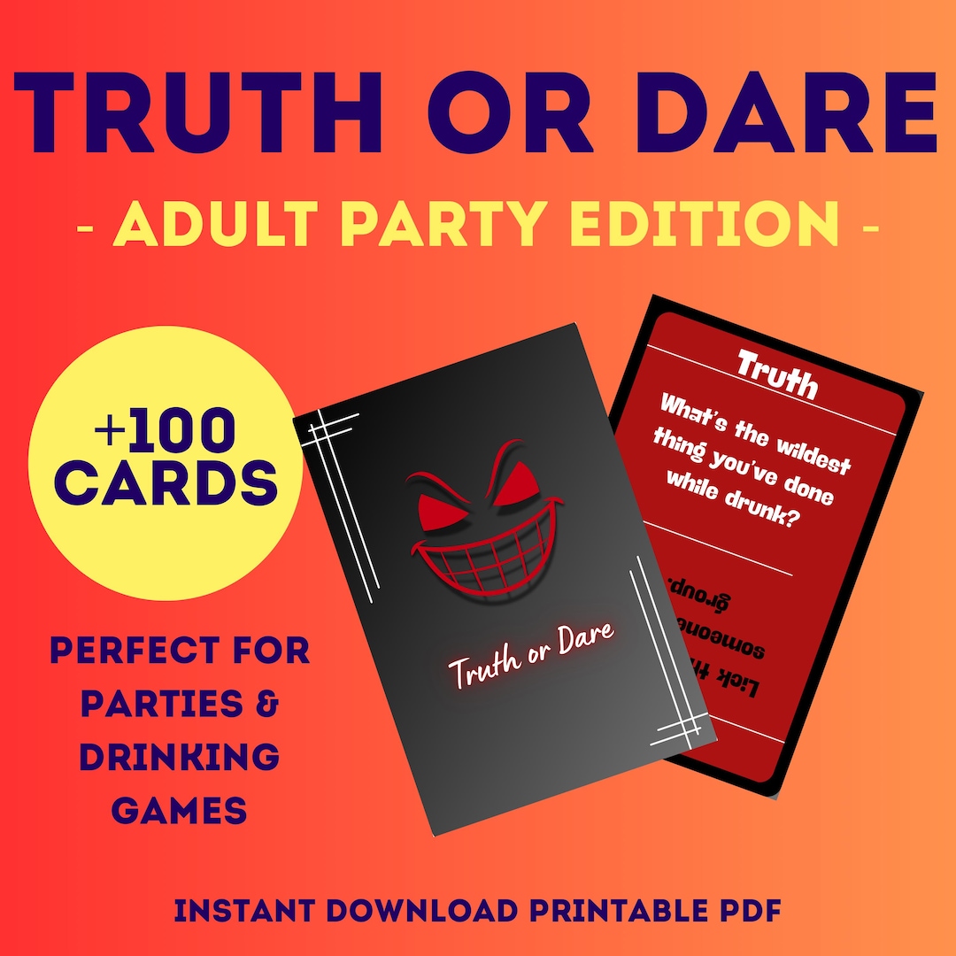 Printable Truth or Dare Cards – Fun Adult Party Game (18+) - Etsy