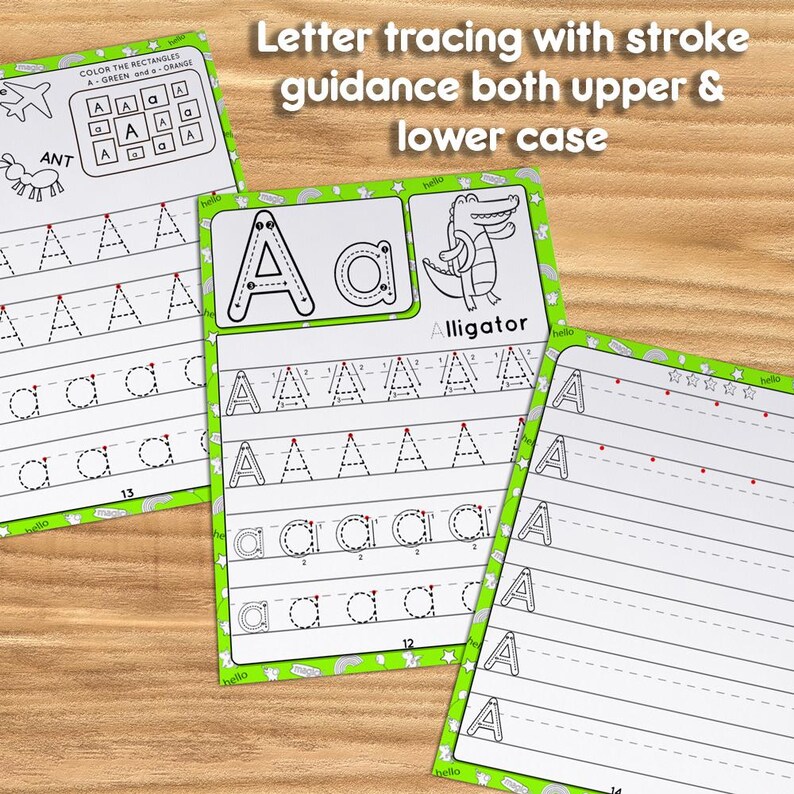 130 Uppercase Lowercase Alphabet Tracing Worksheets | Printable ...