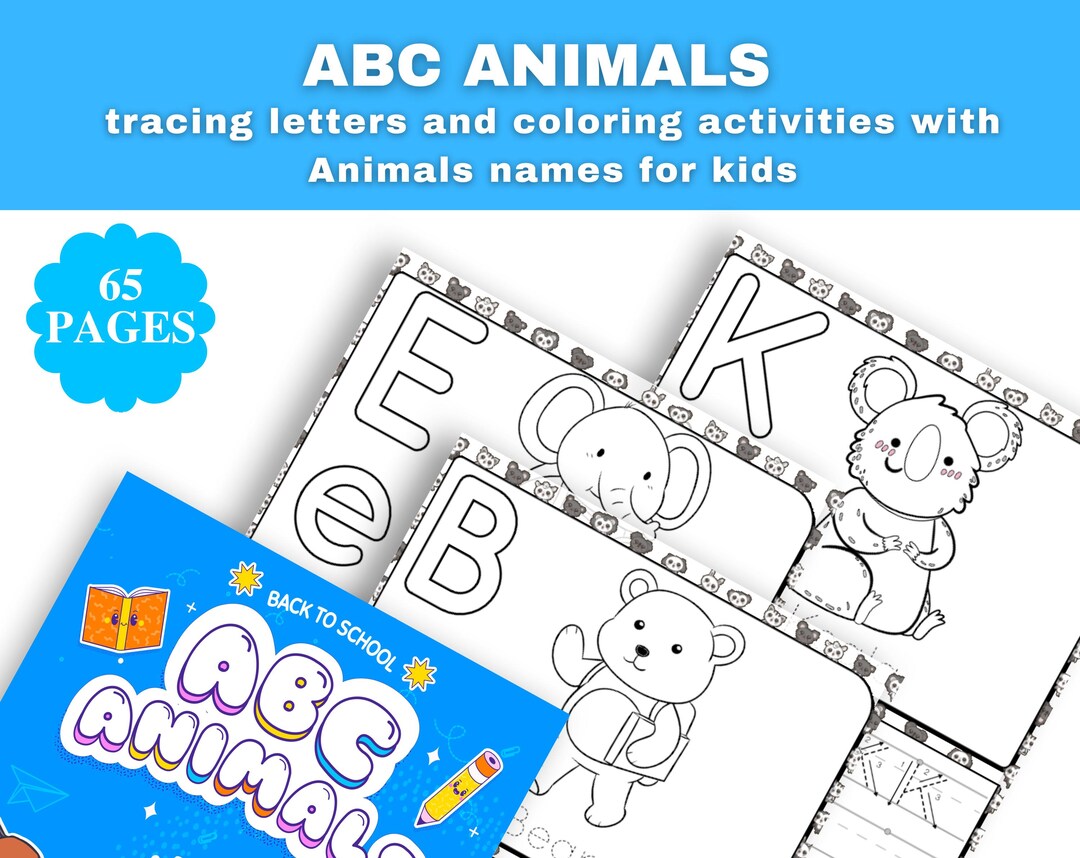 WORKSHEETS FOR PRE-K Alphabet Abc Animals Handwriting Practice ...