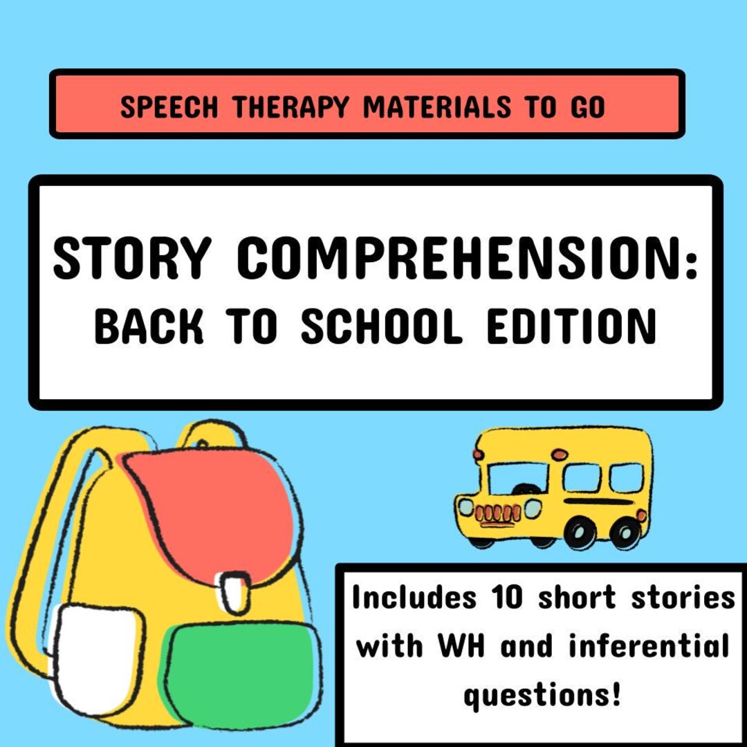 Auditory Comprehension Short Stories - Back to School Wh-questions ...