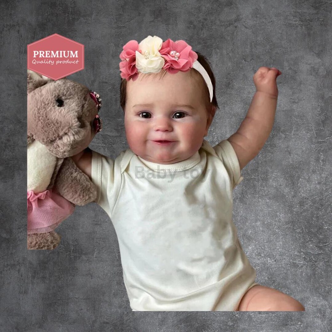 Full Vinyl Body Girl 50CM Waterproof Reborn Doll Maddie Hand-detailed ...