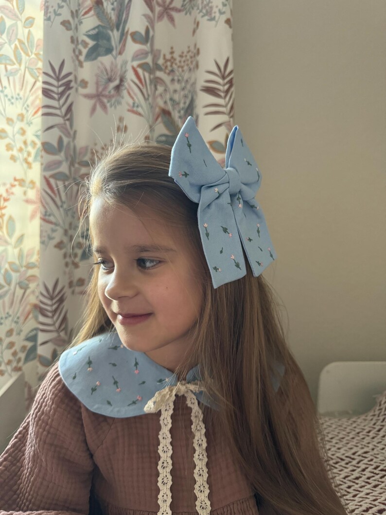 Embroidered Peter Pan Collar, Detachable Collar for Girls, Removeable ...