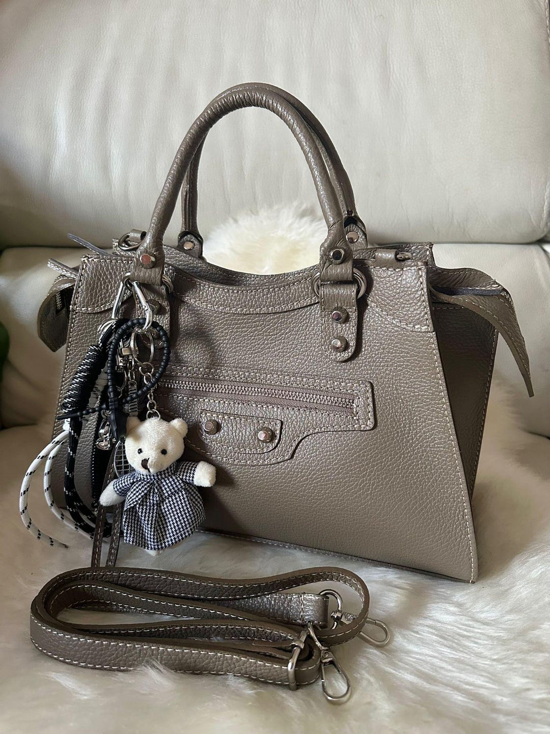 Crossbody Bag in Real Genuine Leather Made in Italy, Handle Handbag ...