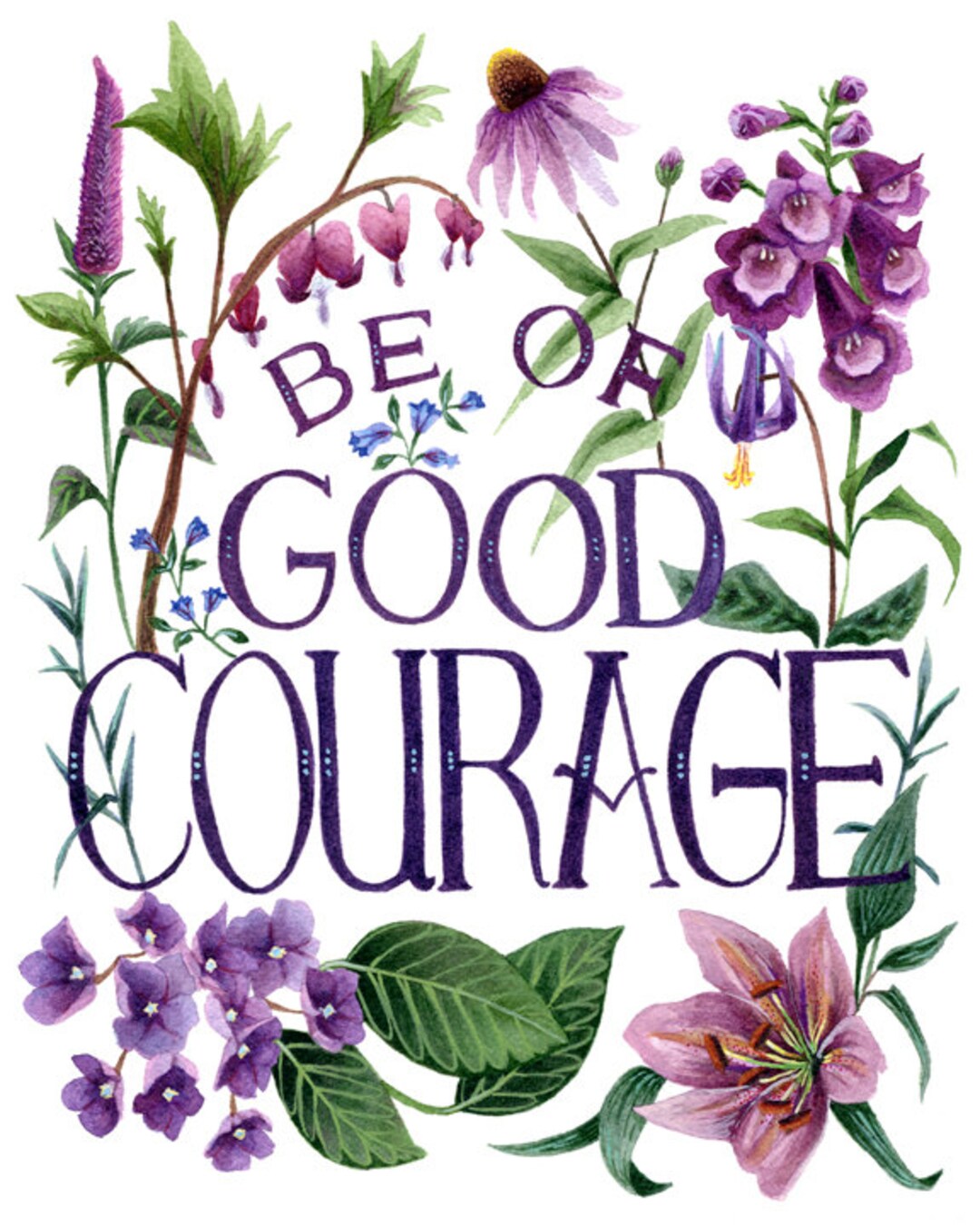 Fine Art Print of Original Watercolor Painting Be of Good Courage - Etsy