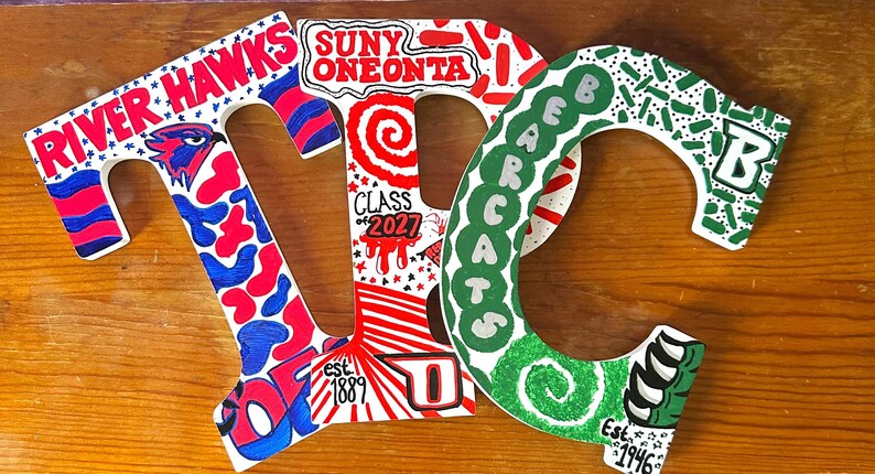 Customized School/college Wooden Letter - Etsy