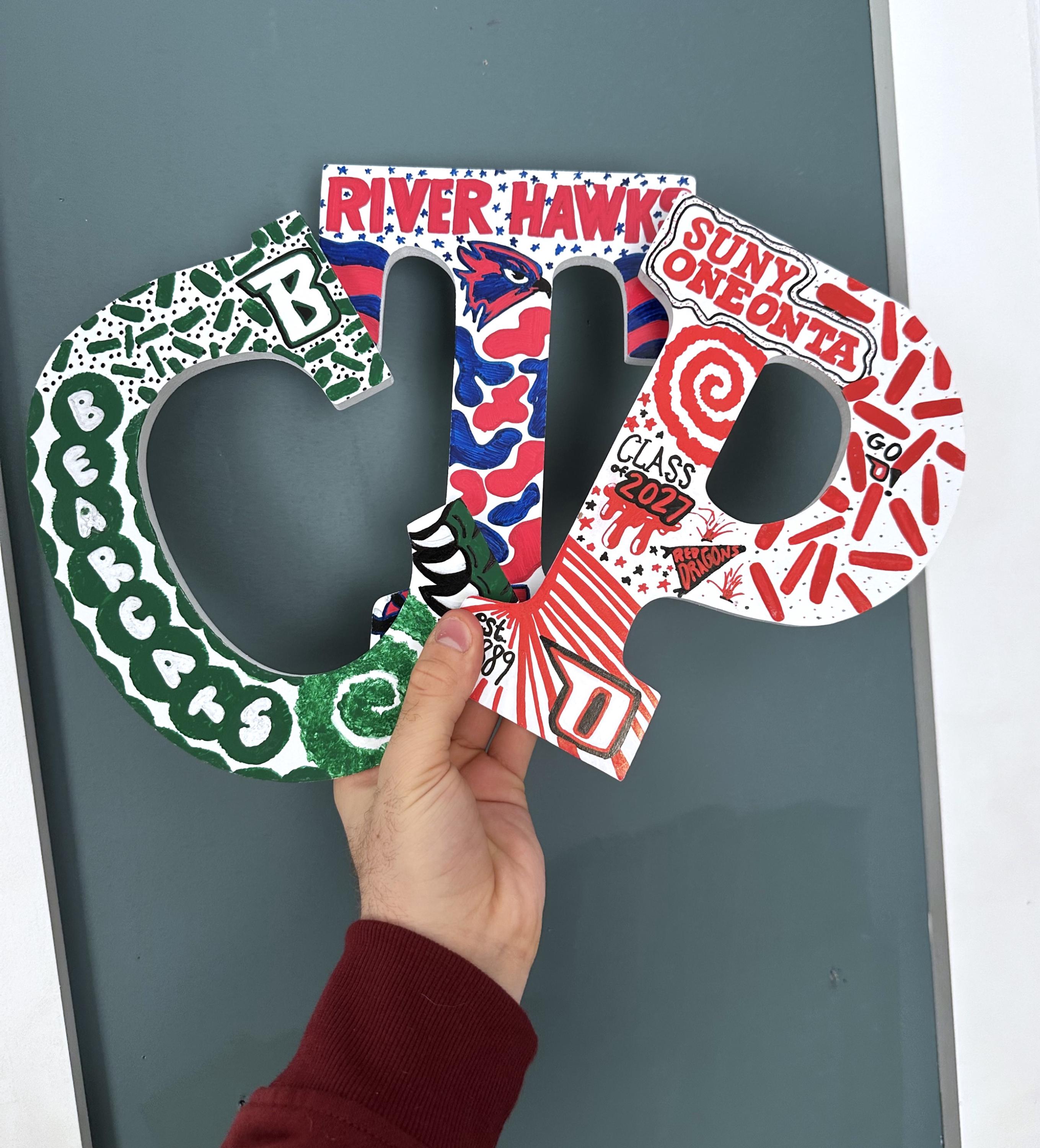 Customized School/college Wooden Letter - Etsy