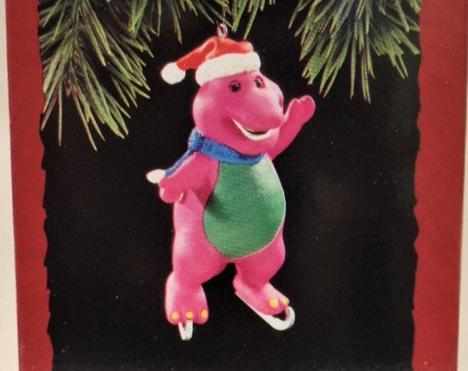Hallmark Barney Christmas Ornament 1994 NRFB New Ice Skating - Etsy