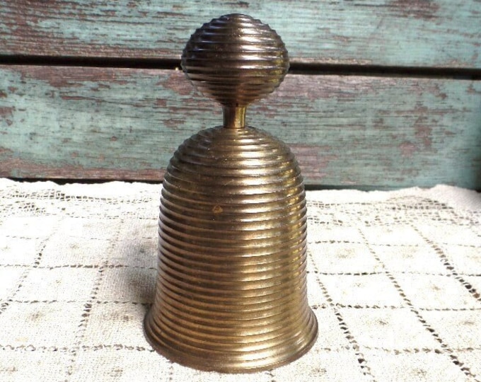 Vintage Solid Brass Bell Unique Design Brass Hand Bell Beehive Bell - Etsy