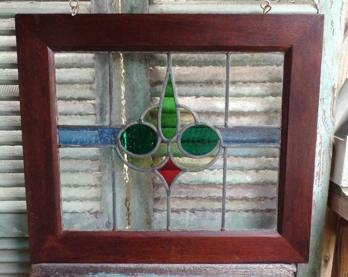 Vintage Leaded Stained Glass Wall Hanger Window Hanger Light Catcher ...