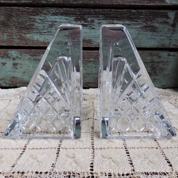 Glass Bookends - Etsy