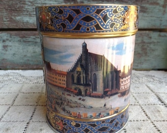 Extra Large Vintage German Cookie Tin Lebkuchen Schmidt Nurnberg Made ...