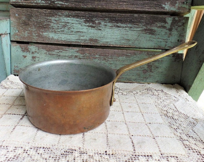 Vintage Copral Copper Sauce Pan Brass Handle Made in Portugal - Etsy