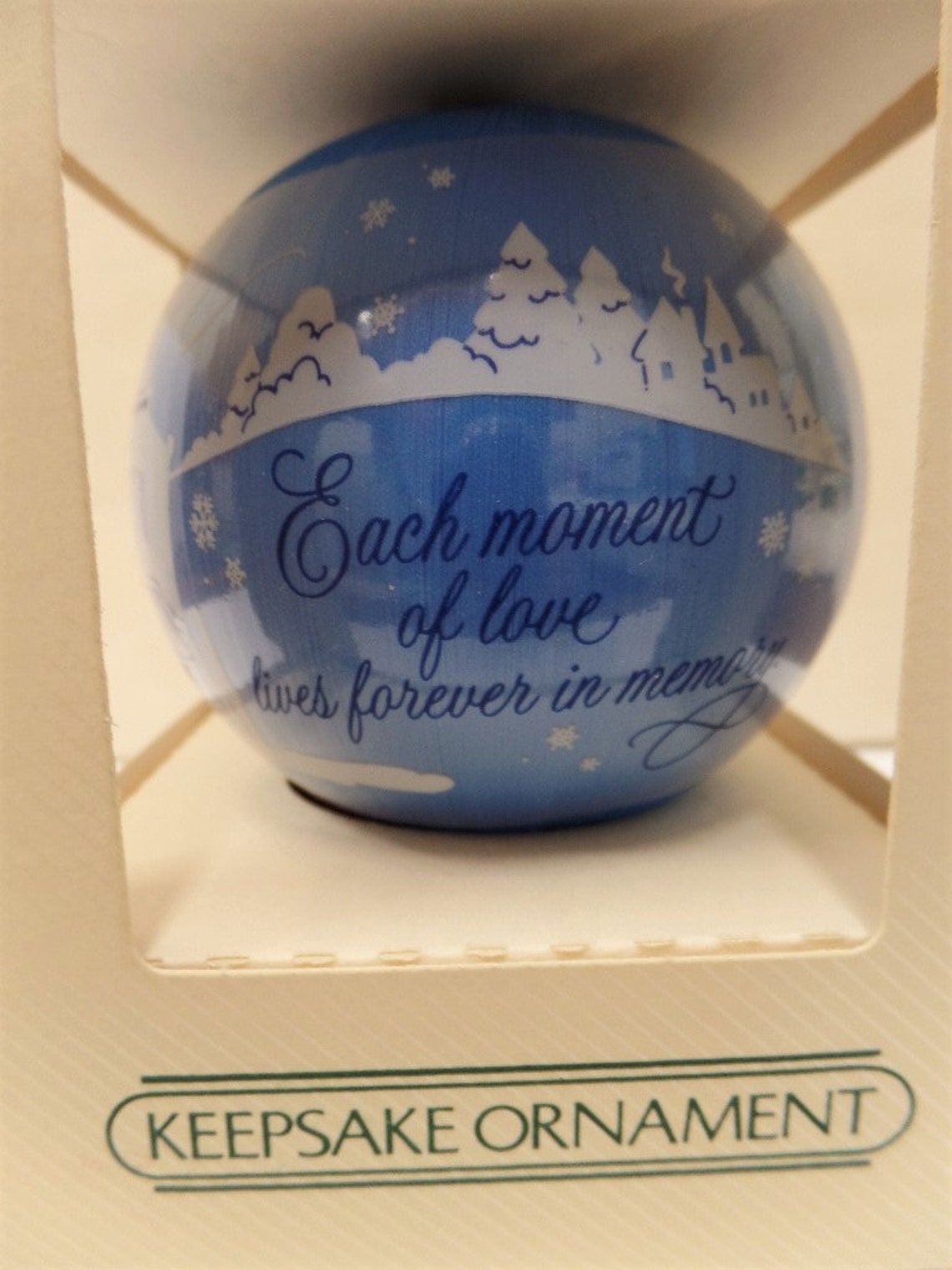Hallmark Moments of Love Christmas Ornament 1982 NOS Satin Ball ...