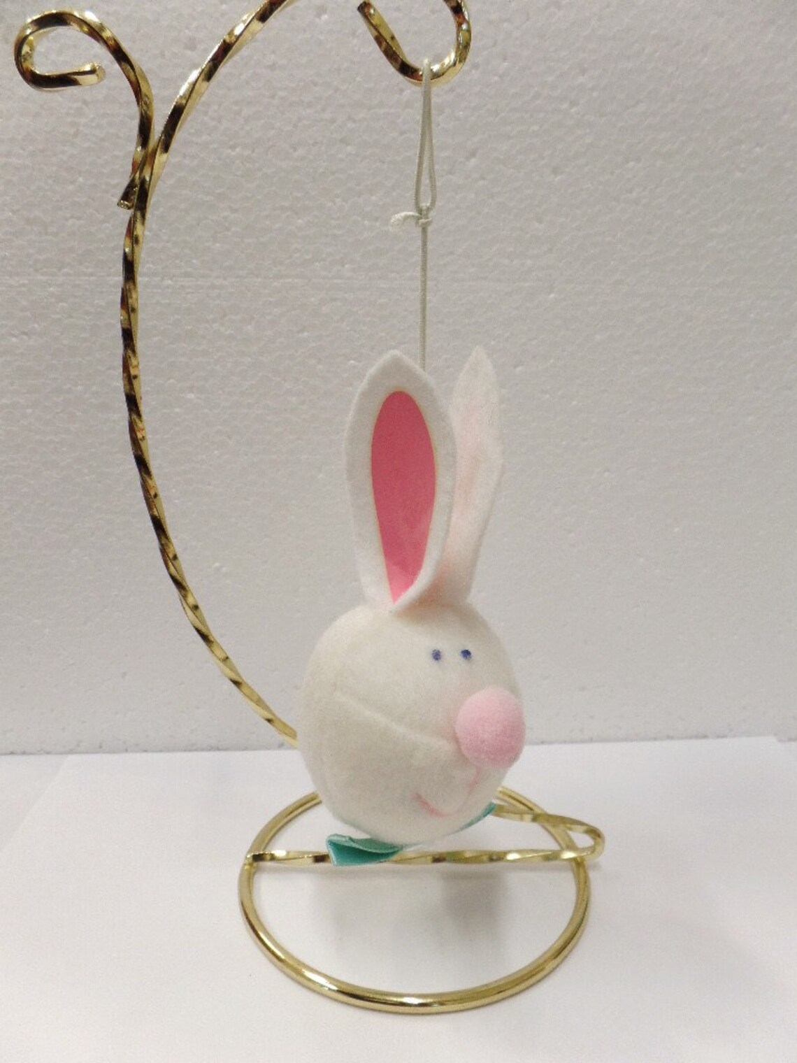 Vintage Hallmark Bunny Head Fabric Easter Ornament 1988 NOS Graphics ...