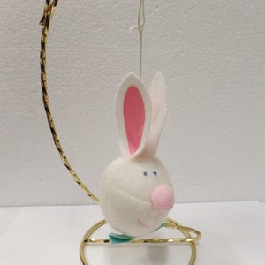 Vintage Hallmark Bunny Head Fabric Easter Ornament 1988 NOS Graphics ...