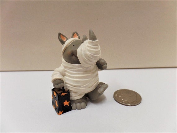 Vintage Hallmark Rhino Mummy Halloween Merry Miniature 1995 - Etsy