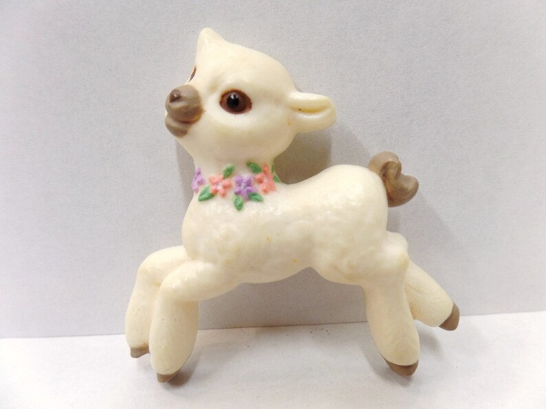 Vintage Hallmark Easter Lapel Pin 1984 NOS Lamb With Flowers Unopened ...