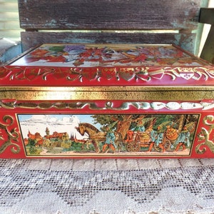 Extra Large Vintage German Cookie Tin E. Otto Schmidt Nurnberg Made in ...