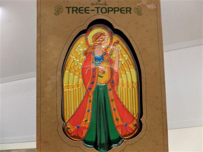 Vintage Hallmark Christmas Angel Tree Topper 1979 NOS Colorful | Etsy